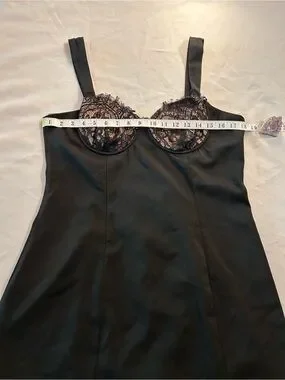 Lulus | Dresses | Lulus Bustier Slip Mini Dress Black Romantic Goth ...